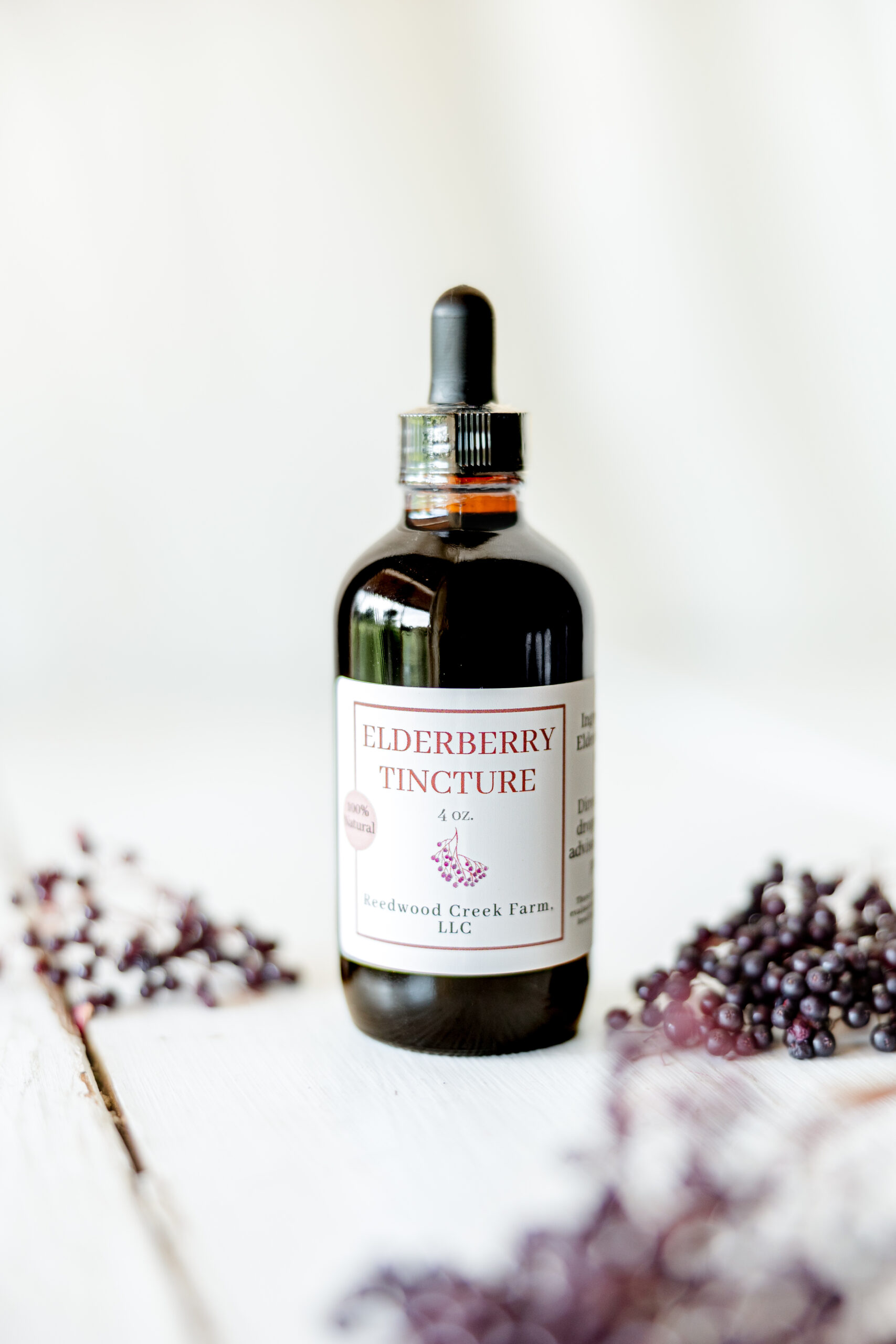 Organic Elderberry Tincture - Reedwood Creek Farm